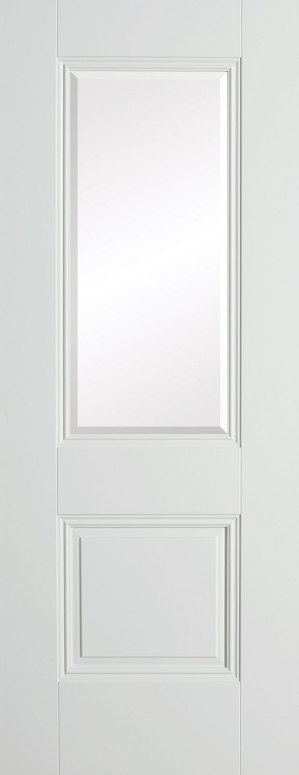 6' 8" X 2' 8" Doras Arnhem White Primed Clear Glass Door DONEGAL ...