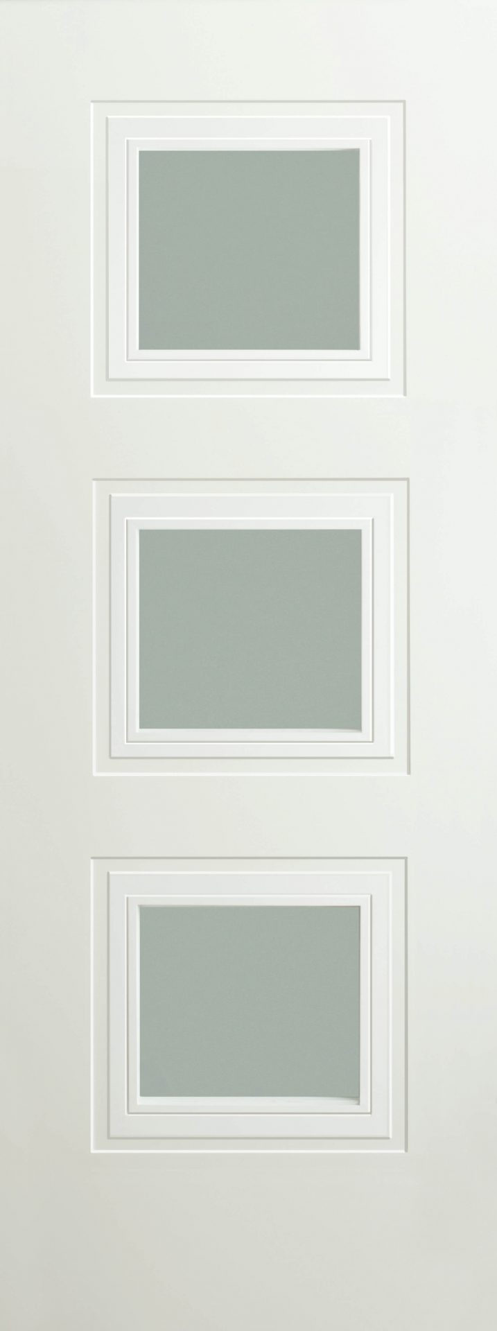 6'8" X 2'8" Bergerac 3 Panel Opal White Premium Primed Laminate Door ...