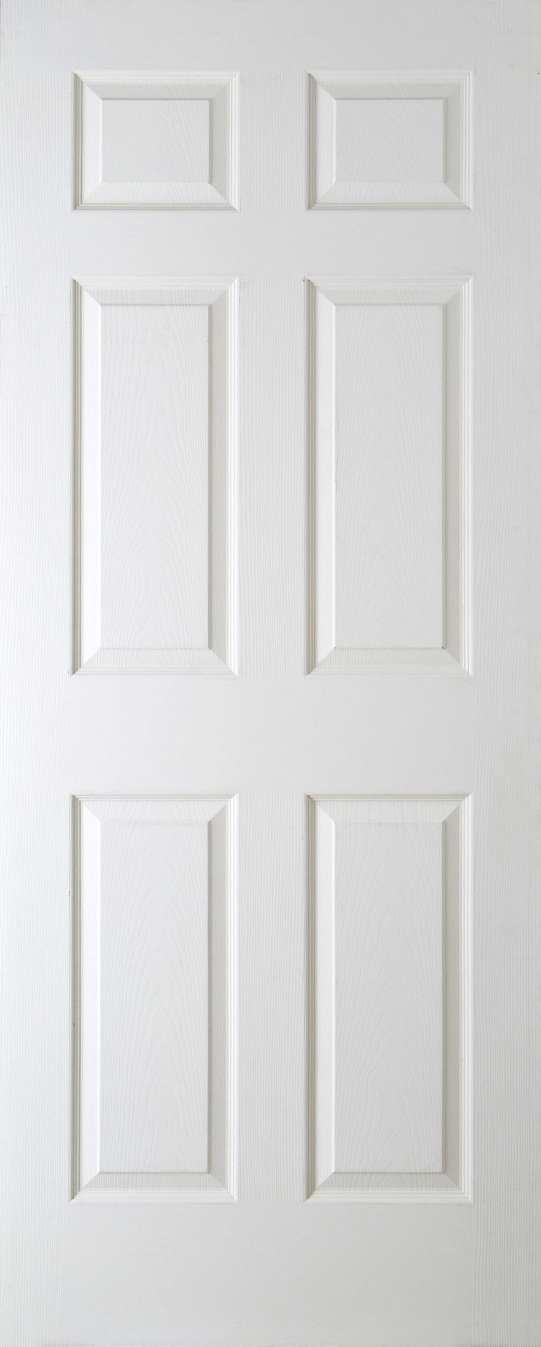 6' 6" X 2' 4" White Colonist 6 Panel 1/2 Hr Fire Door - Woodgrain ...