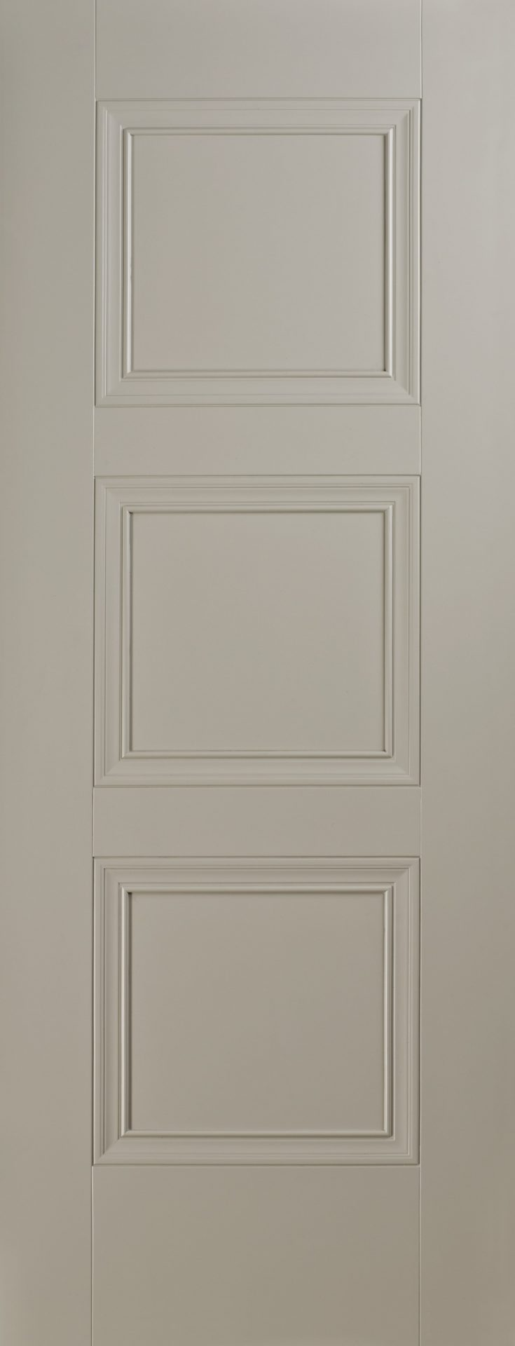 6'8" X 2'8" Vienna 3 Panel Silk Grey Premium Primed Door DONEGAL ...