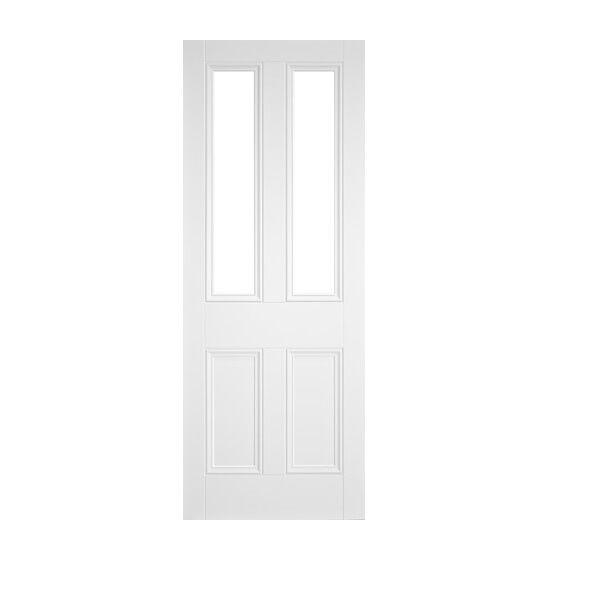 6'8" X 2'8" Victoria 2 Lite Traditional White Premium Primed Door ...