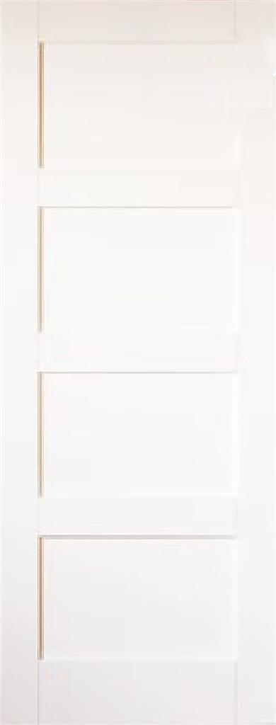 6'8" X 2'10" Kirkland Shaker 4 Panel Primed Door – Donegal Town Hardware